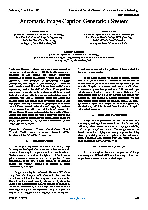 Automatic Image Caption Generation System [PDF] - VDOC.TIPS